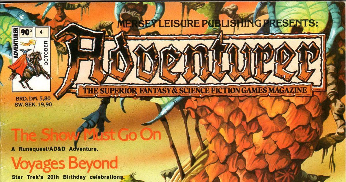 Adventurer (Issue 4 - Oct 1986) | Issue | RPGGeek