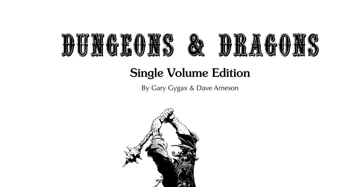 Dungeons & Dragons Single Volume Edition | RPG Item | RPGGeek