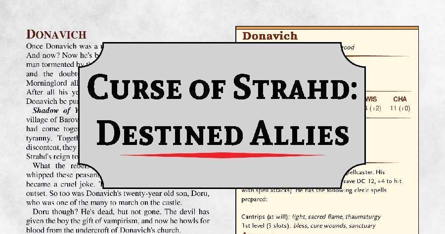 Curse of Strahd: Destined Allies | RPG Item | RPGGeek