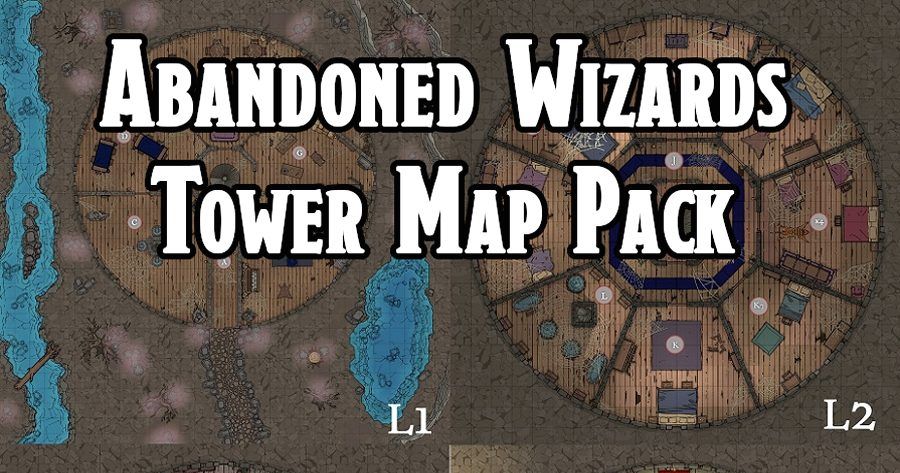 Abandoned Wizards Tower Map Pack | RPG Item | RPGGeek