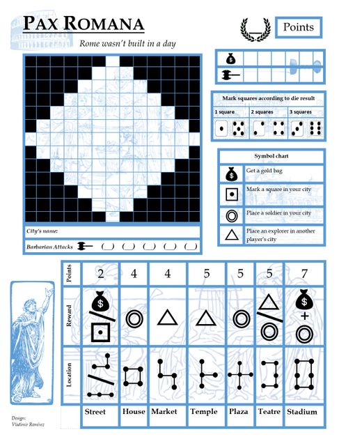 Print and Play: Pax Romana | Juegos Roll & Write | BoardGameGeek