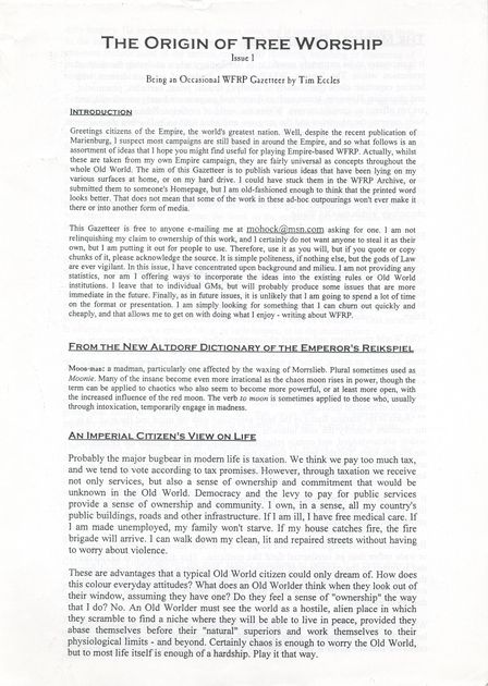 The Origin of Tree Worship (Issue 1) | Issue | RPGGeek