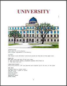 University | Board Game | BoardGameGeek