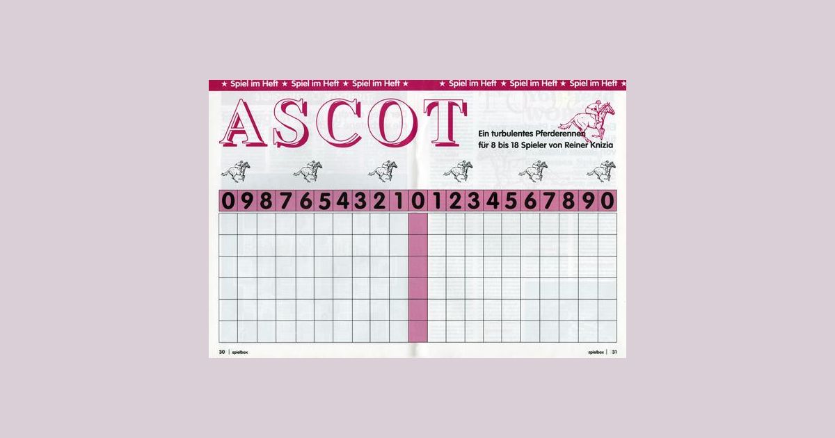 English Score Sheet | Ascot