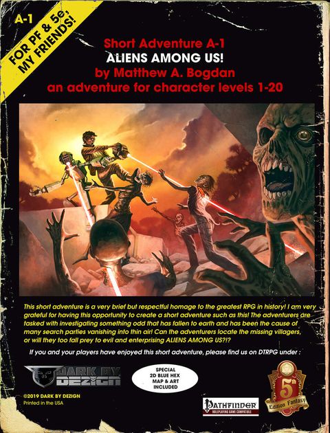 Short Adventure A-1: Aliens Among Us | RPG Item | RPGGeek