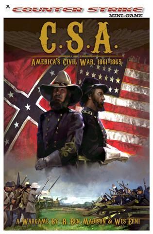 CSA Map Alternate Version | C.S.A. America's Civil War 1861-1865