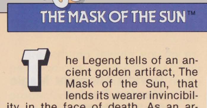 The Mask of the Sun | Video Game | VideoGameGeek