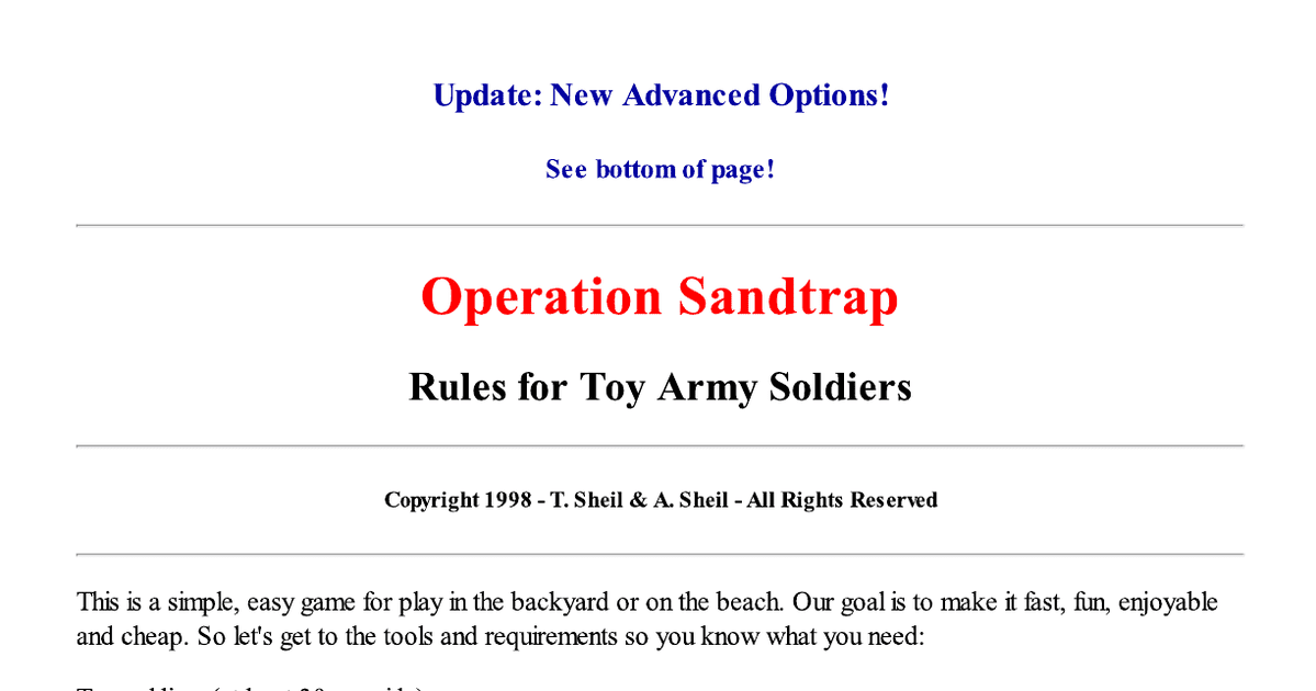 Operation Sandtrap | Board Game | BoardGameGeek