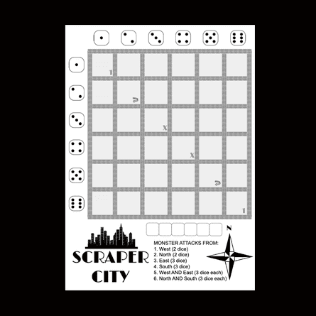 Print and Play: Scraper City | Juegos Roll & Write