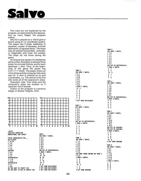 Salvo | Video Game | VideoGameGeek