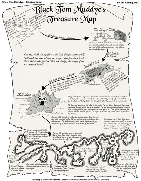 Black Tom Muddye's Treasure Map by Tim Hartin | Black Tom Muddye's ...