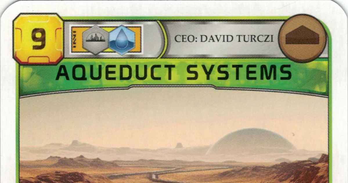 Terraforming Mars: Aqueduct Systems Promo Card | Board Game | BoardGameGeek