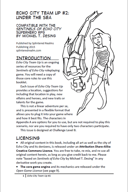 Echo City Team Up #2: Under the Sea | RPG Item | RPGGeek