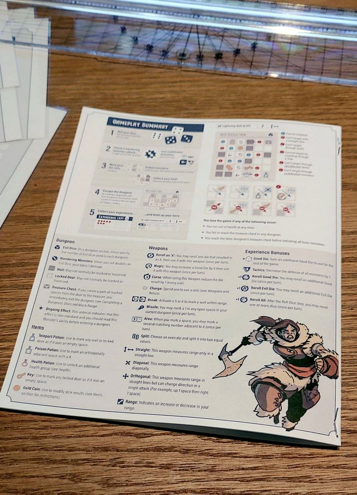 Player Aid | Dungeon Pages: Core Set