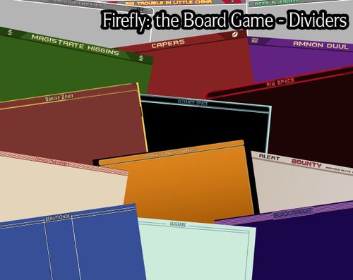 Organizer Dividers - Color-coded + Symbols | Firefly: The Game