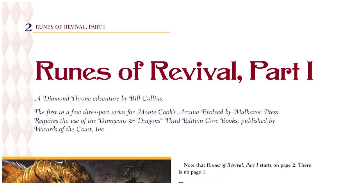Runes of Revival | RPG Item | RPGGeek
