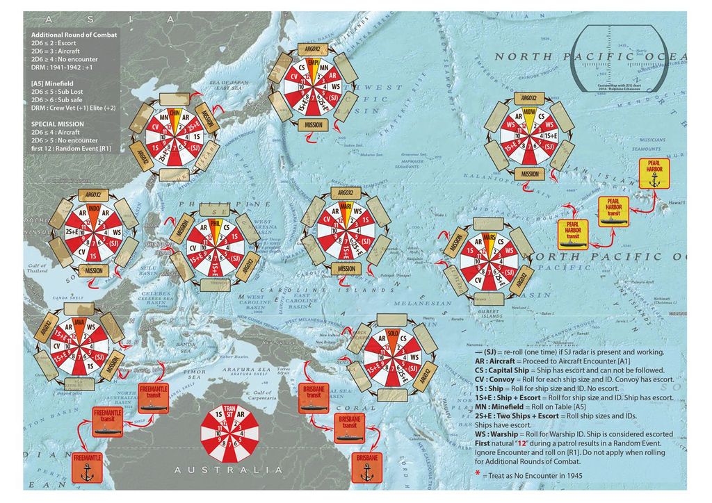 Custom Patrol map with E1 chart | Silent Victory: U.S. Submarines in ...