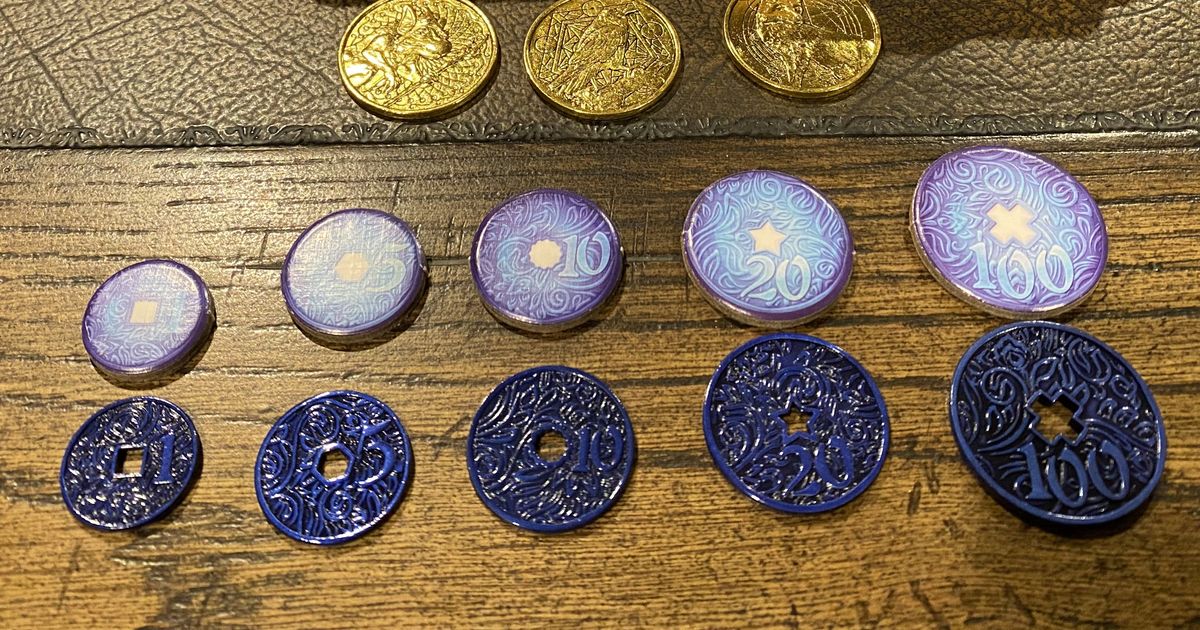 Lizard Wizard: Metal Coin Set | Board Game Accessory | BoardGameGeek