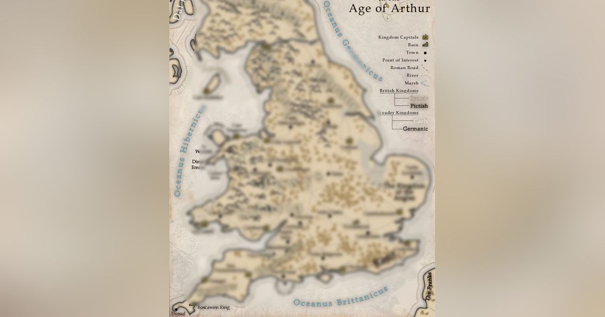 Map of Arthur's Britain | RPG Item | BoardGameGeek