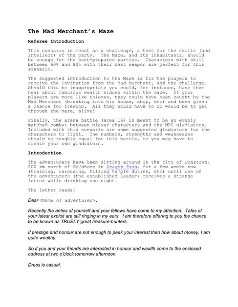 The Mad Merchant's Maze | RPG Item | RPGGeek