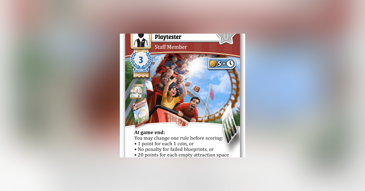 Unfair: Playtester Promo Card | Board Game | BoardGameGeek