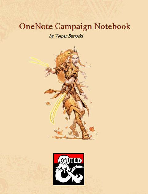 OneNote Campaign Notebook | RPG Item | RPGGeek
