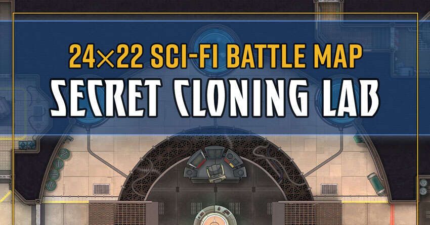 Sci-Fi Battle Map: Secret Cloning Lab | RPG Item | RPGGeek