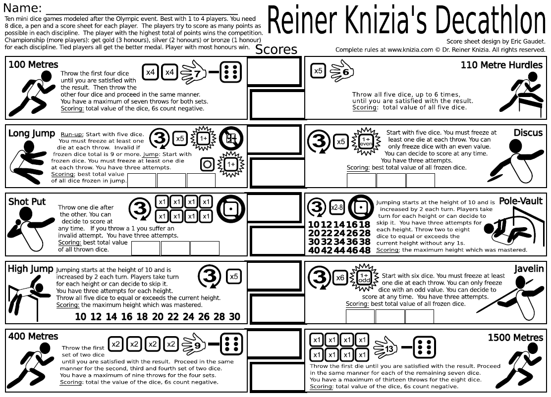 decathlon_sheet.zip | Reiner Knizia's Decathlon