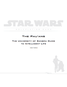The Pau'ans: The University of Sanbra Guide to Intelligent Life | RPG ...
