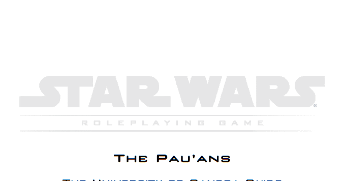 The Pau'ans: The University of Sanbra Guide to Intelligent Life | RPG ...