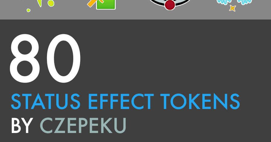 80 Status Effect Tokens | RPG Item | RPGGeek
