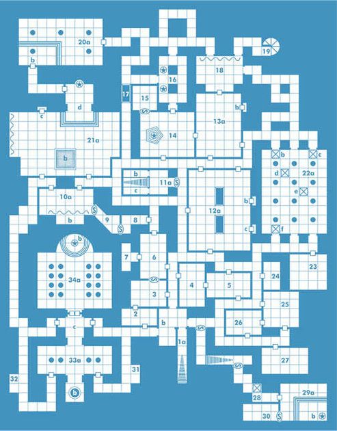 Old School Blue Map #016 | RPG Item | RPGGeek
