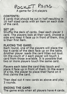 Pocket Pairs | Board Game | BoardGameGeek