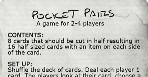 Pocket Pairs | Board Game | BoardGameGeek