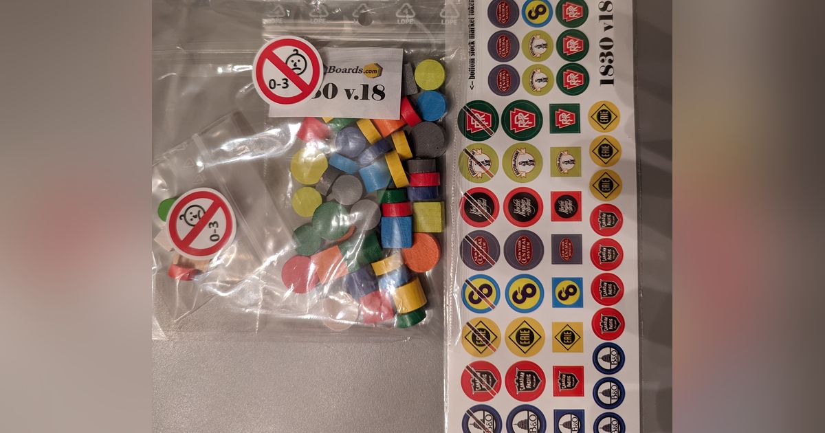 1830: Railways & Robber Barons – Cube4Me Wooden Tokens & Stickers | Board Game Accessory ...