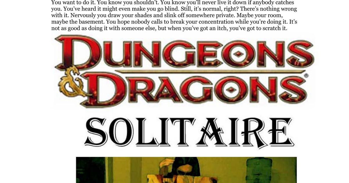 Dungeons & Dragons Solitaire | RPG Item | RPGGeek