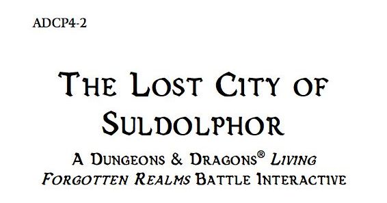 ADCP4-2: The Lost City of Suldolphor | RPG Item | RPGGeek