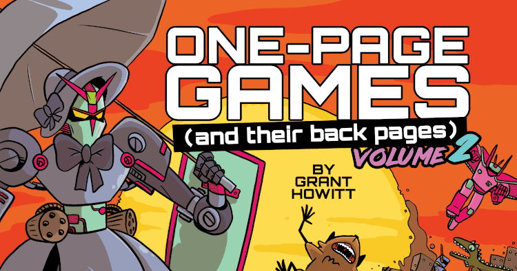 13 One-Page RPGs (and Their Back Pages): Volume 2 | RPG Item ...
