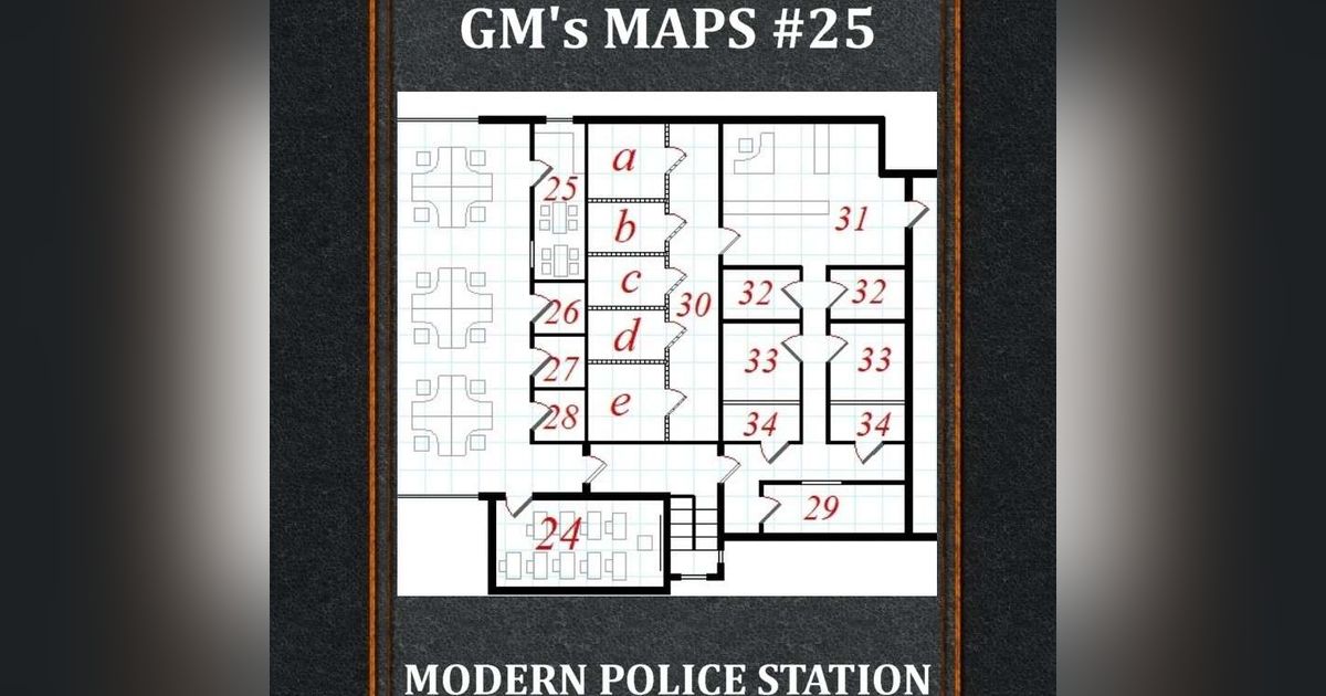 GM's Maps 025: Modern Police Station | RPG Item | RPGGeek