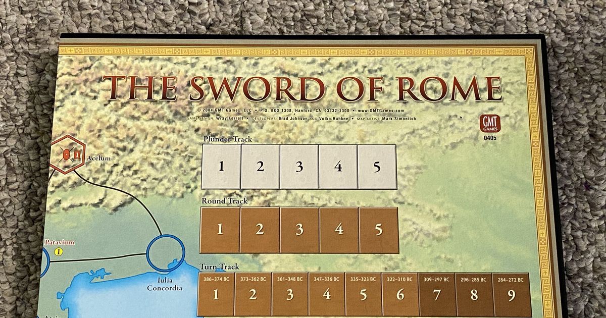 Sword of Rome: Mounted Map | Board Game Accessory | BoardGameGeek