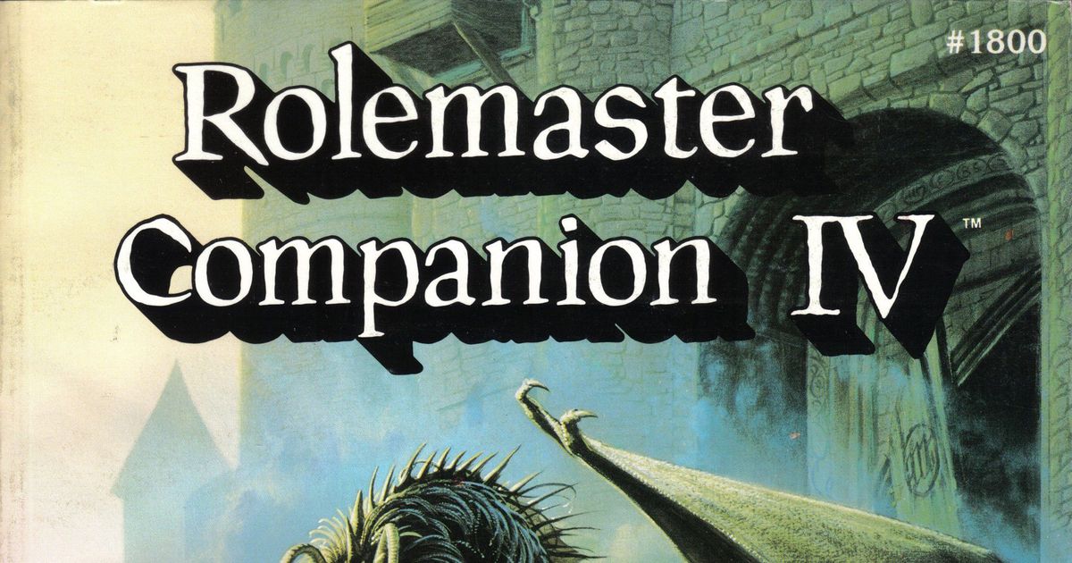 Rolemaster Companion IV | RPG Item | BoardGameGeek