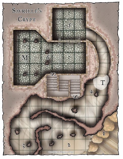Savrille's Crypt Map | RPG Item | RPGGeek