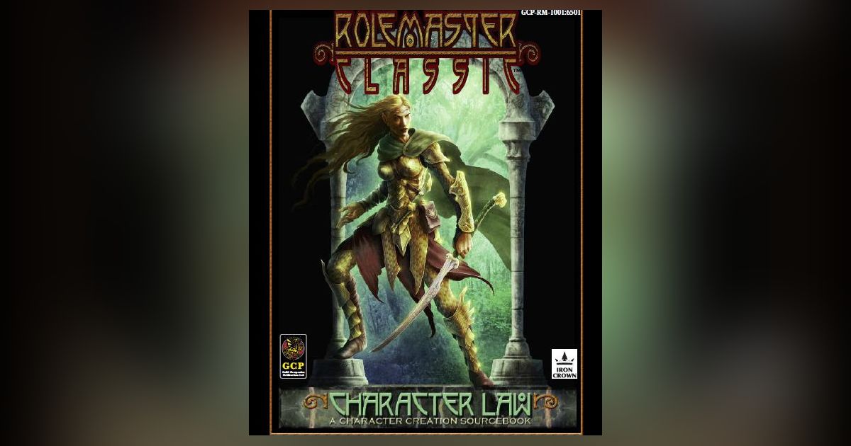 Rolemaster Classic Character Law Rpg Item Rpggeek 