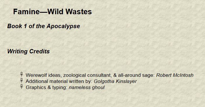 First Book of the Apocalypse | RPG Item | RPGGeek