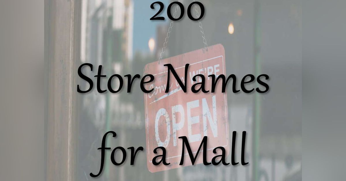 200 Store Names for a Mall | RPG Item | RPGGeek