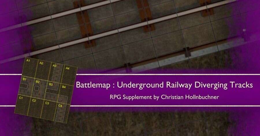 Battlemap: Underground Railway Diverging Tracks | RPG Item | RPGGeek