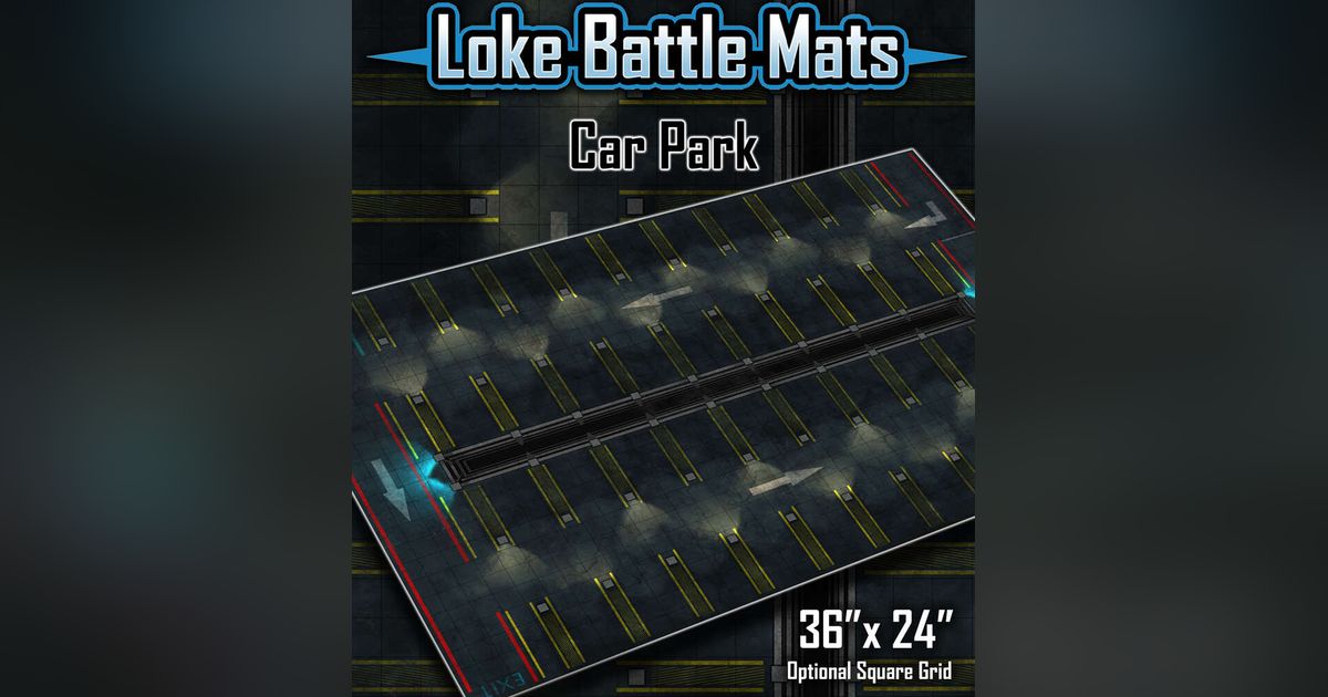 Cyberpunk RED Battle Map: Car Park | RPG Item | RPGGeek