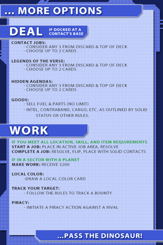 Updated On Your Turn Reference Cards | Firefly: The Game
