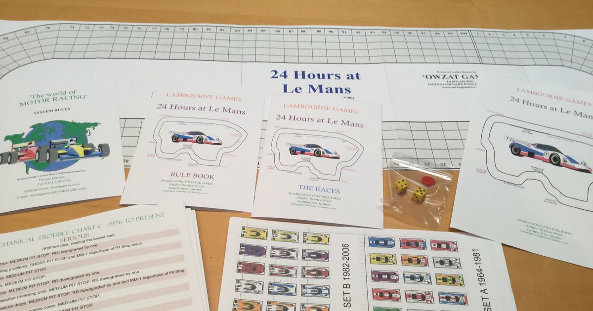 World of Motor Racing: 24 Hours at Le Mans | Board Game | BoardGameGeek