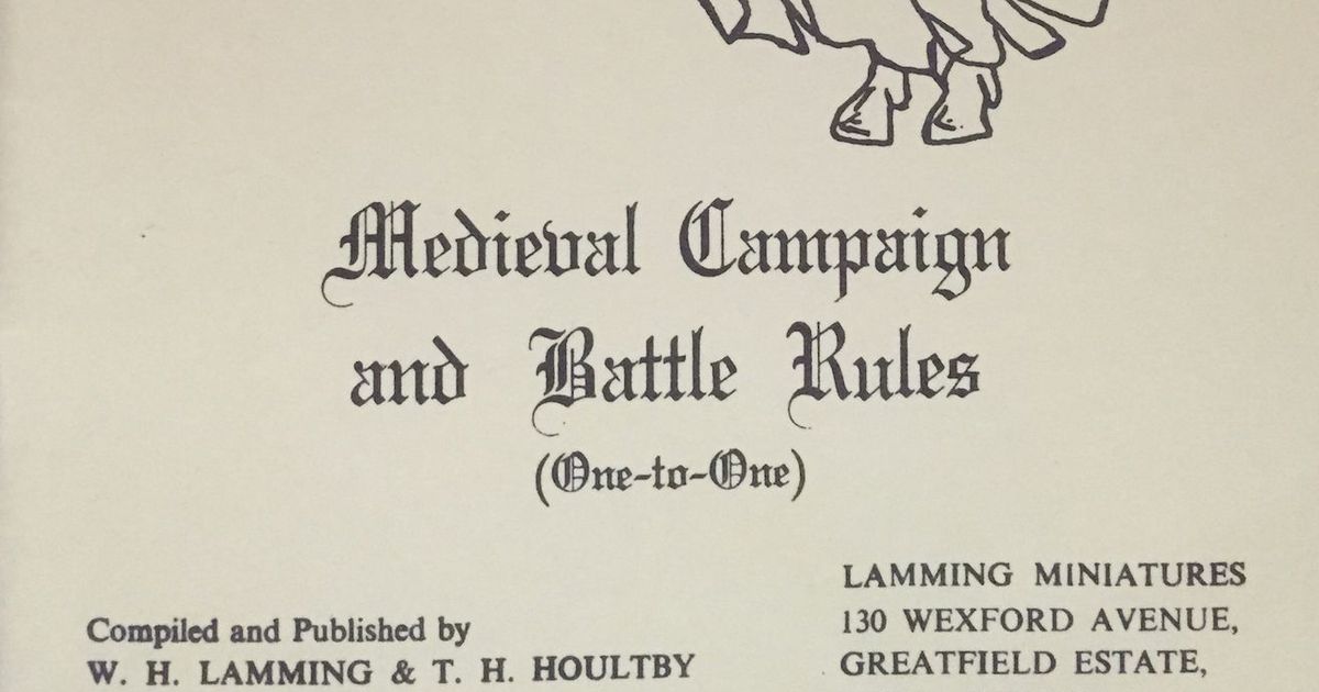 Medieval Campaign and Battle Rules (One-to-One) | Board Game ...